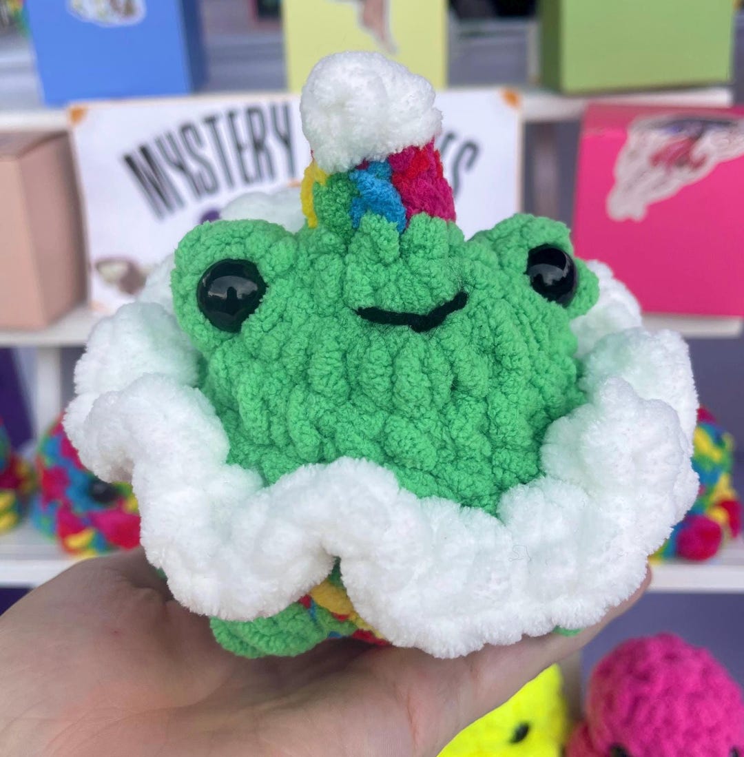 Crocheted Cute Clown Frogs - Etsy