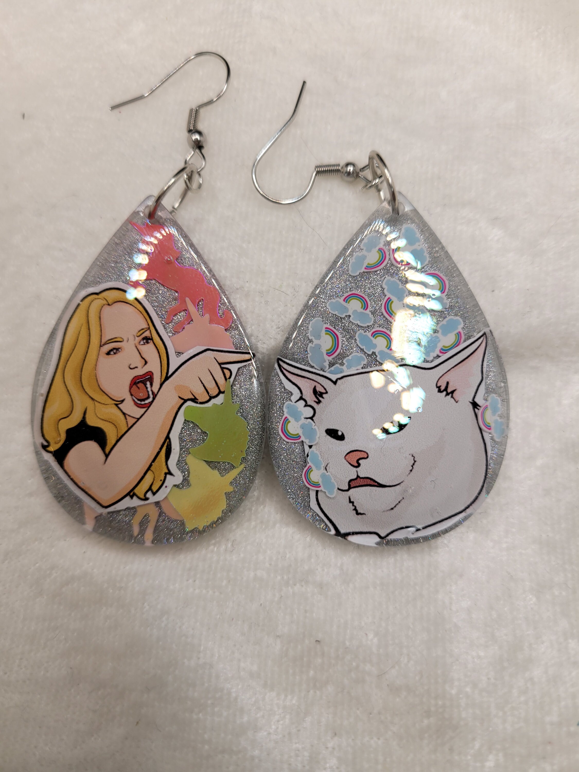 Cat Meme Earrings - Etsy
