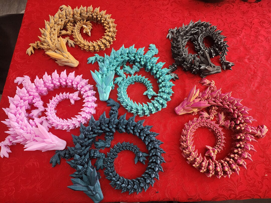 Large Dragon Fidget Toy/ Spiked Articulated Dragon/ Fun Dragon/3d ...