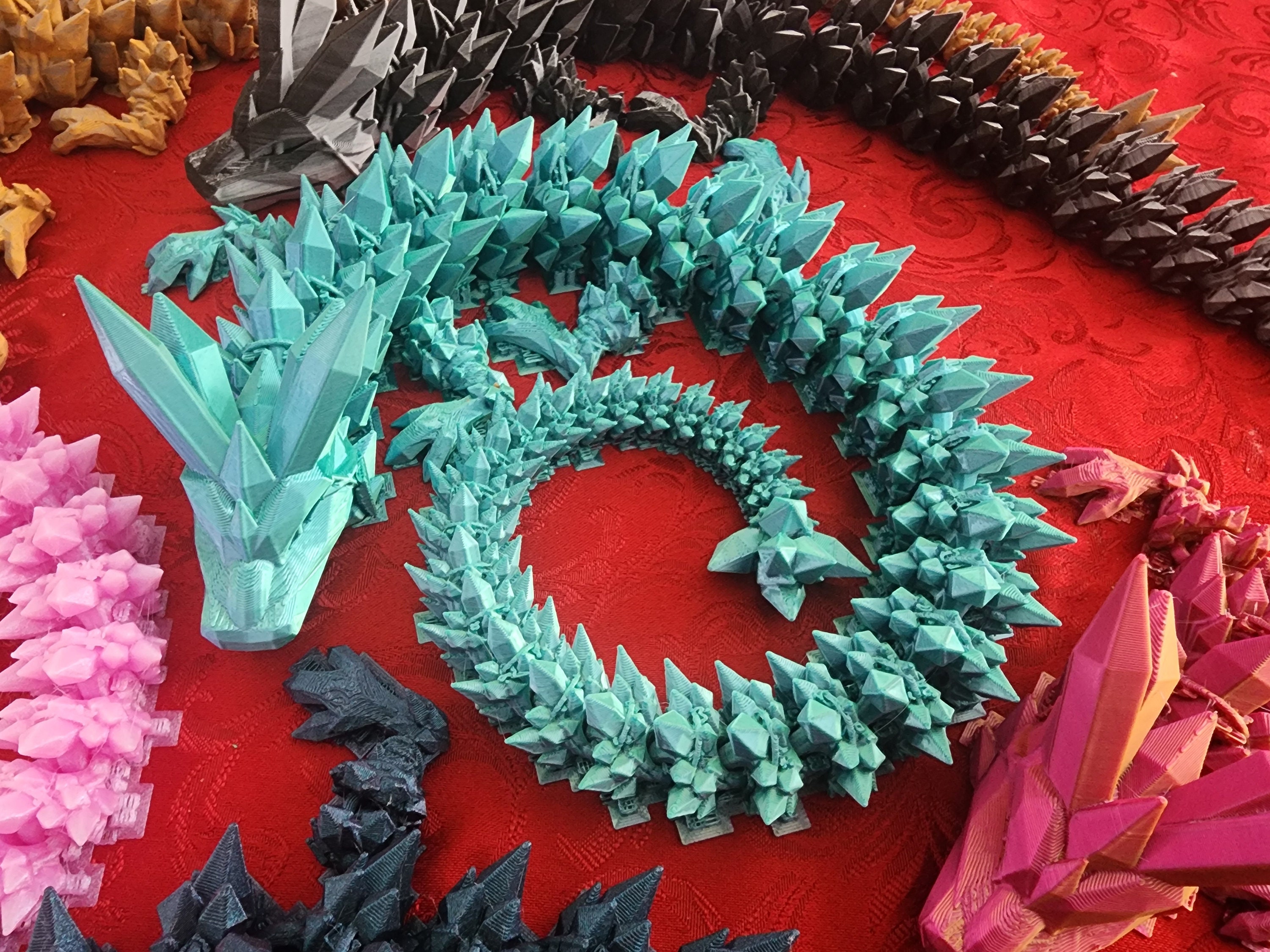 Large Dragon Fidget Toy/ Spiked Articulated Dragon/ Fun Dragon/3d ...