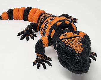 3D Printed Articulated Gila Monster Lizard - Etsy