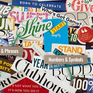 25+ Magazine Cutouts and Clippings - Words and Phrases for Vision ...
