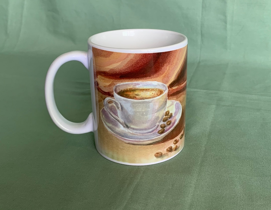 Coffee and Beans - Mug From a Watercolor Painting - Etsy