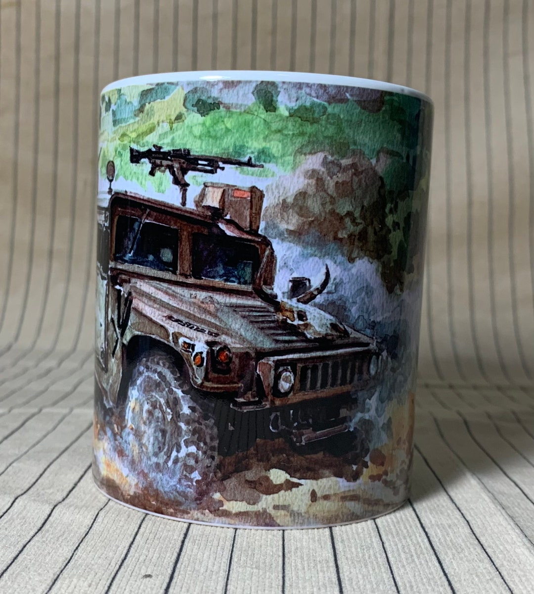IDF Humvee With a Bull Skull on the Hood Mug From a Watercolor Painting ...