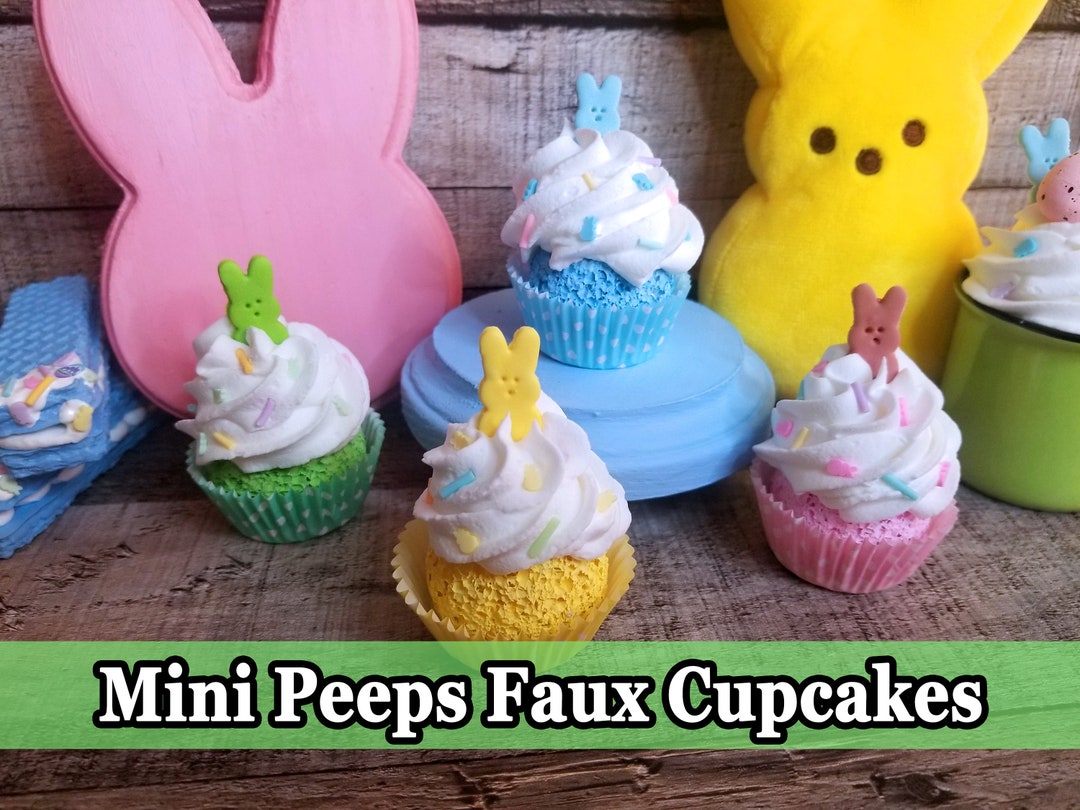 Peeps Faux Cupcakes, Faux Cupcakes, Mini Peeps Faux Whip, Fake Food for ...