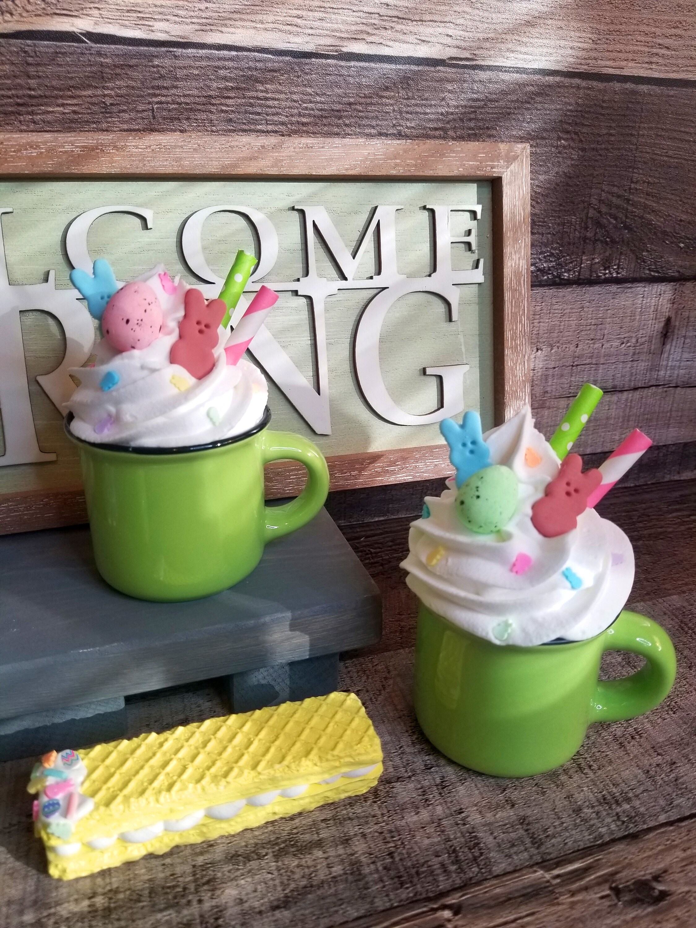 Peeps Faux Whip Mug Faux Drink Spring Faux Whip Fake Food - Etsy