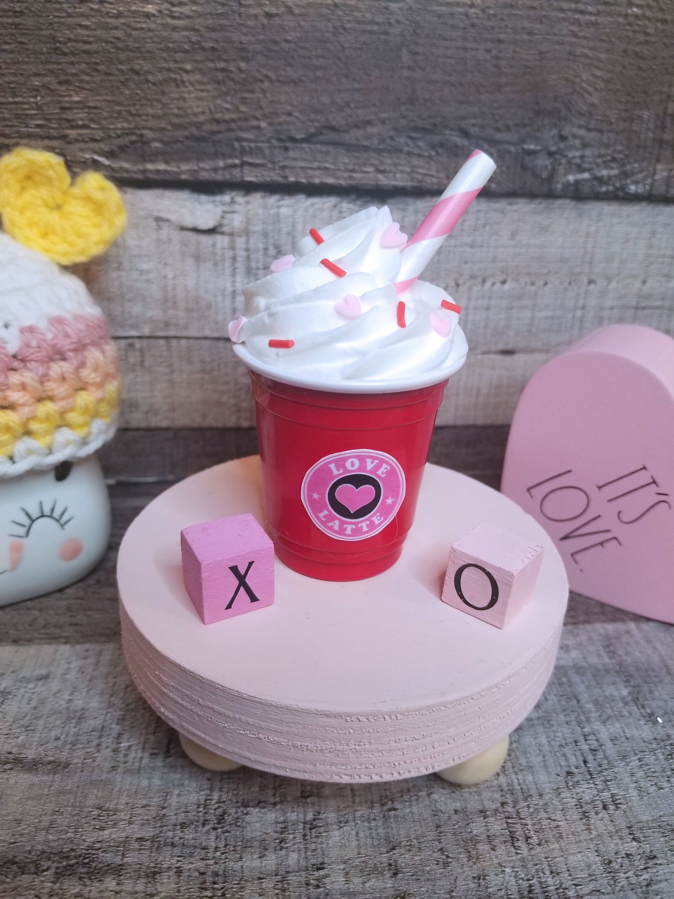 Love Latte Faux Whip Cups Faux Whipped Drink Valentine's - Etsy