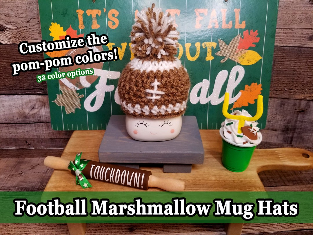 Football Marshmallow Mug Hats, Sports Marshmallow Mug Hat, Custom ...