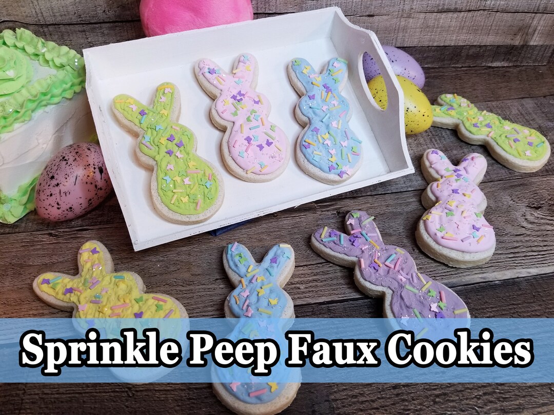 Faux Peep Cookies, Faux Sprinkle Cookies, Rae Dunn Tiered Tray, Fake ...