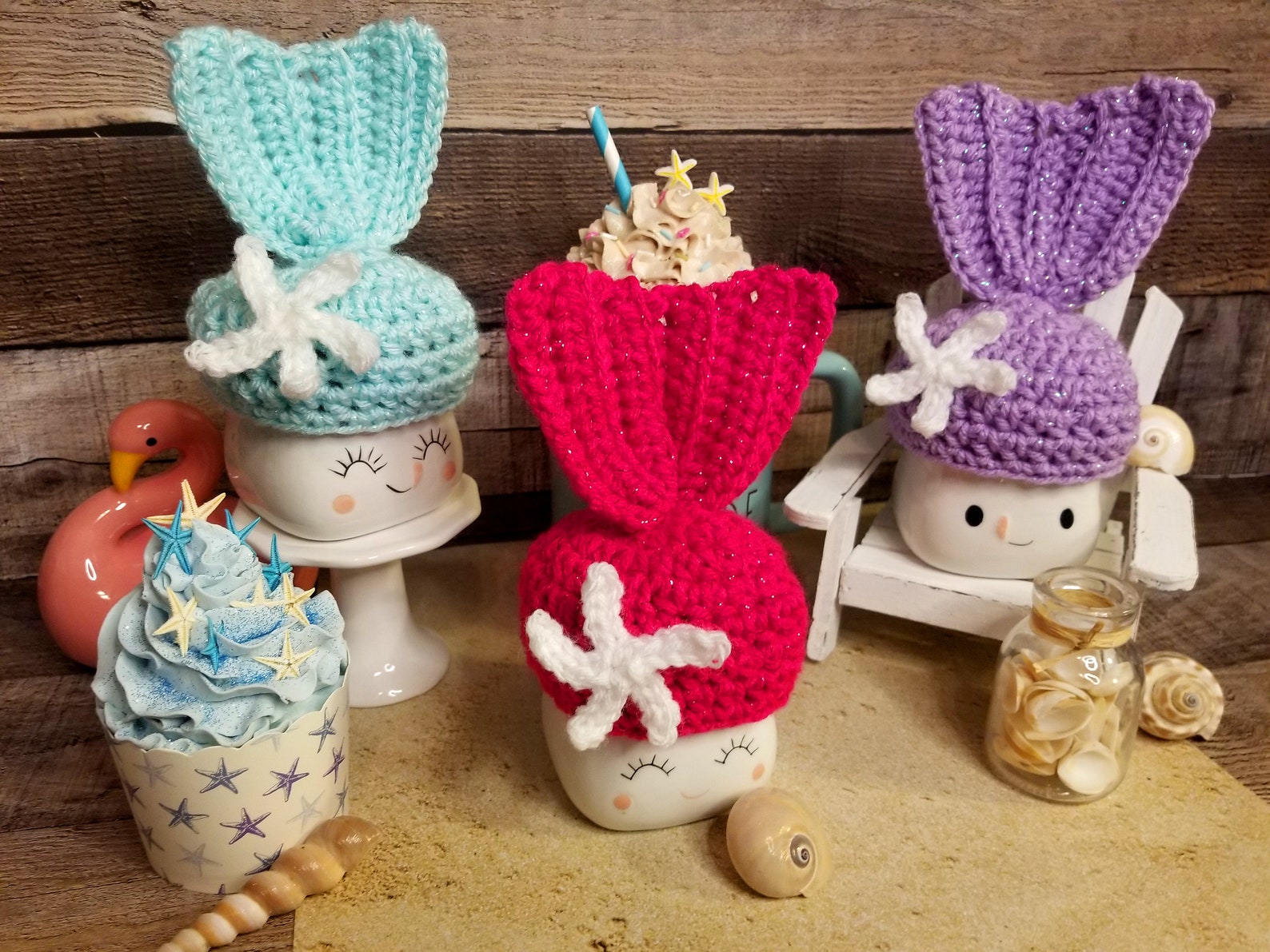 Mermaid Marshmallow Mug Hat, Rae Dunn Marshmallow Mug Hat, Beach ...