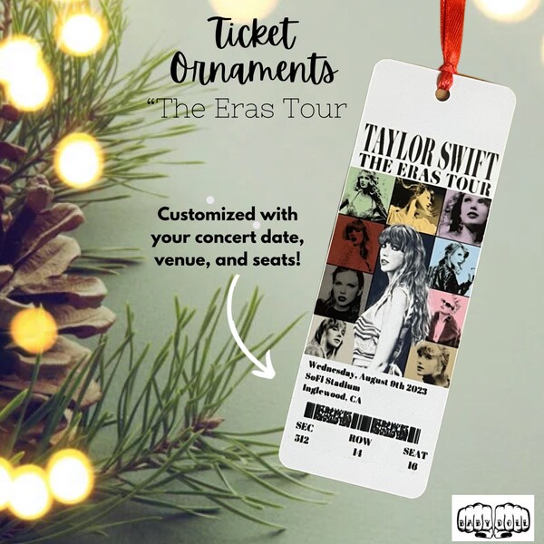 Eras Tour Custom Ticket Ornament - Etsy