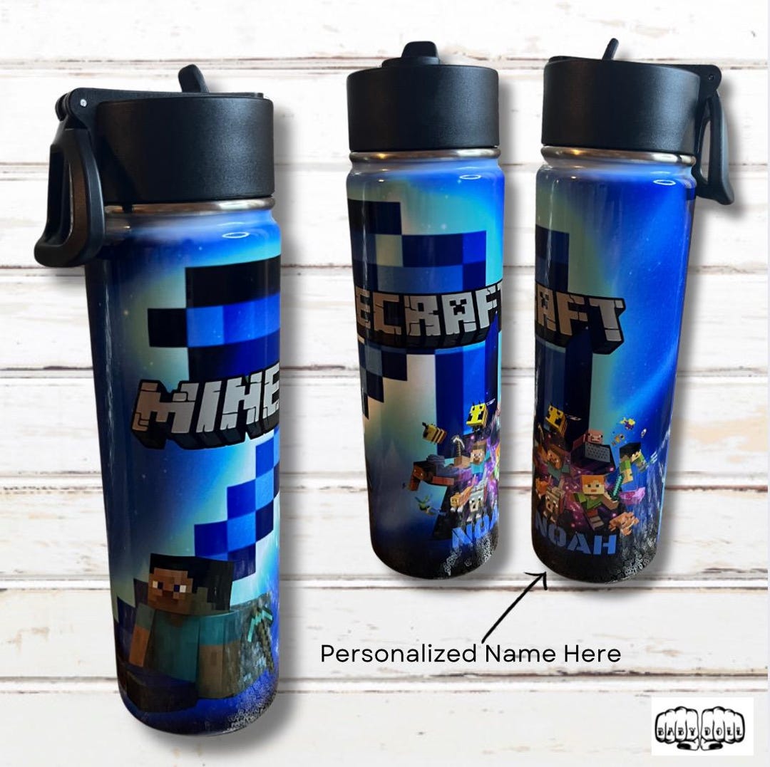 Minecraft Tumbler Personalized With Name. 20 Oz With Straw or Flip Top ...