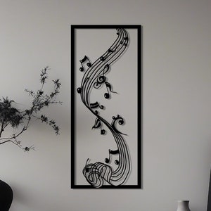 Music Notes Metal Wall Art, Music Lover Gift, Metal Art Wall Decor ...