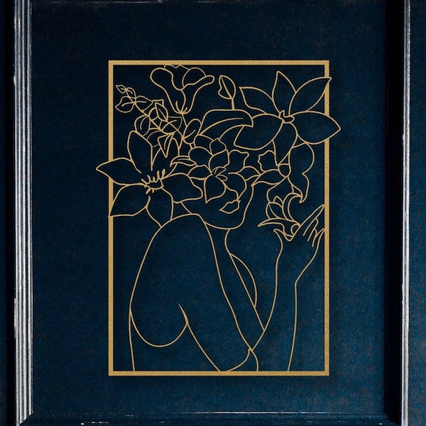 Gold Line Art - Etsy