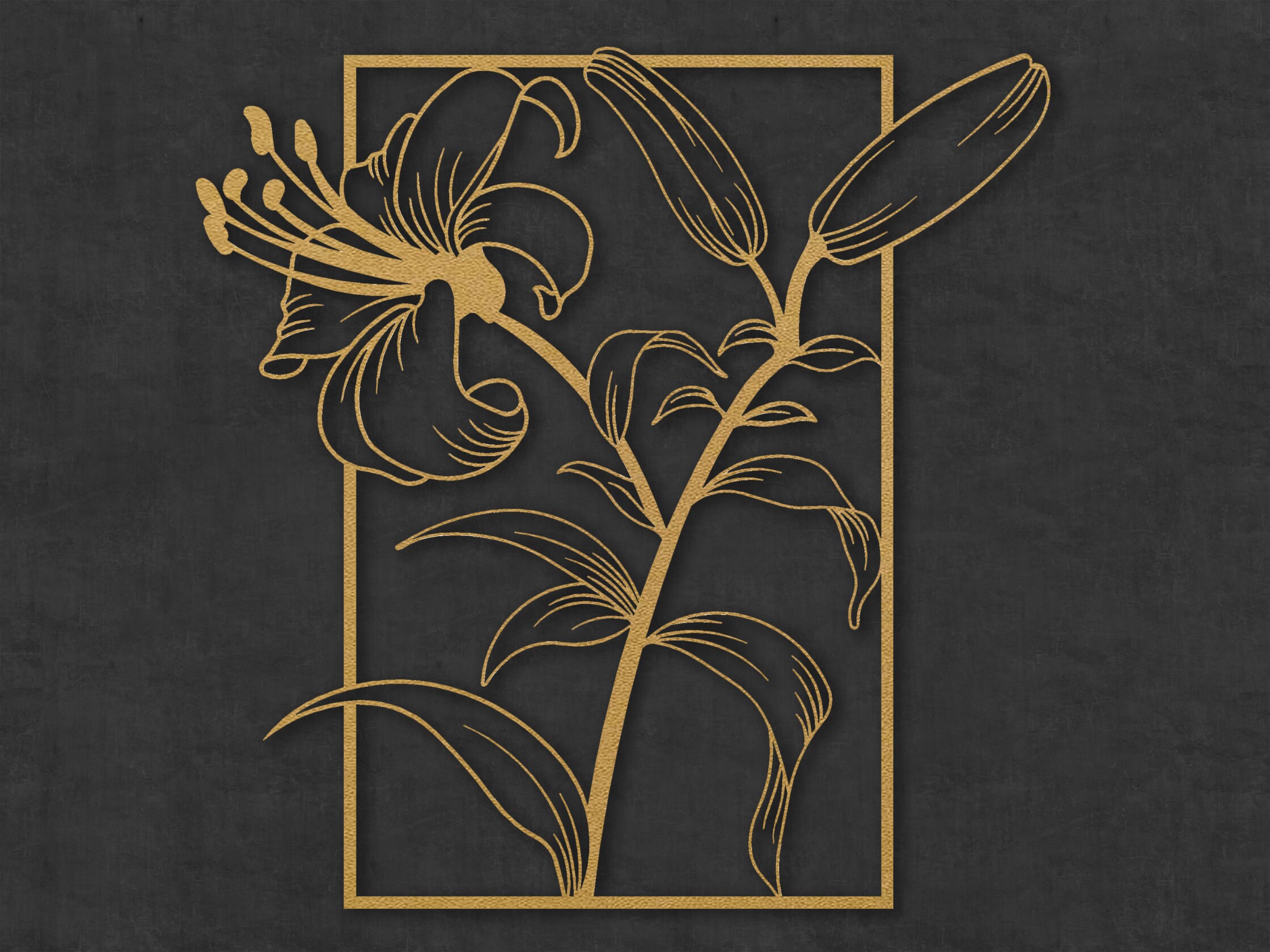 3 Set Gold Flower Large Metal Wall Art Gold Flower Wall Art - Etsy