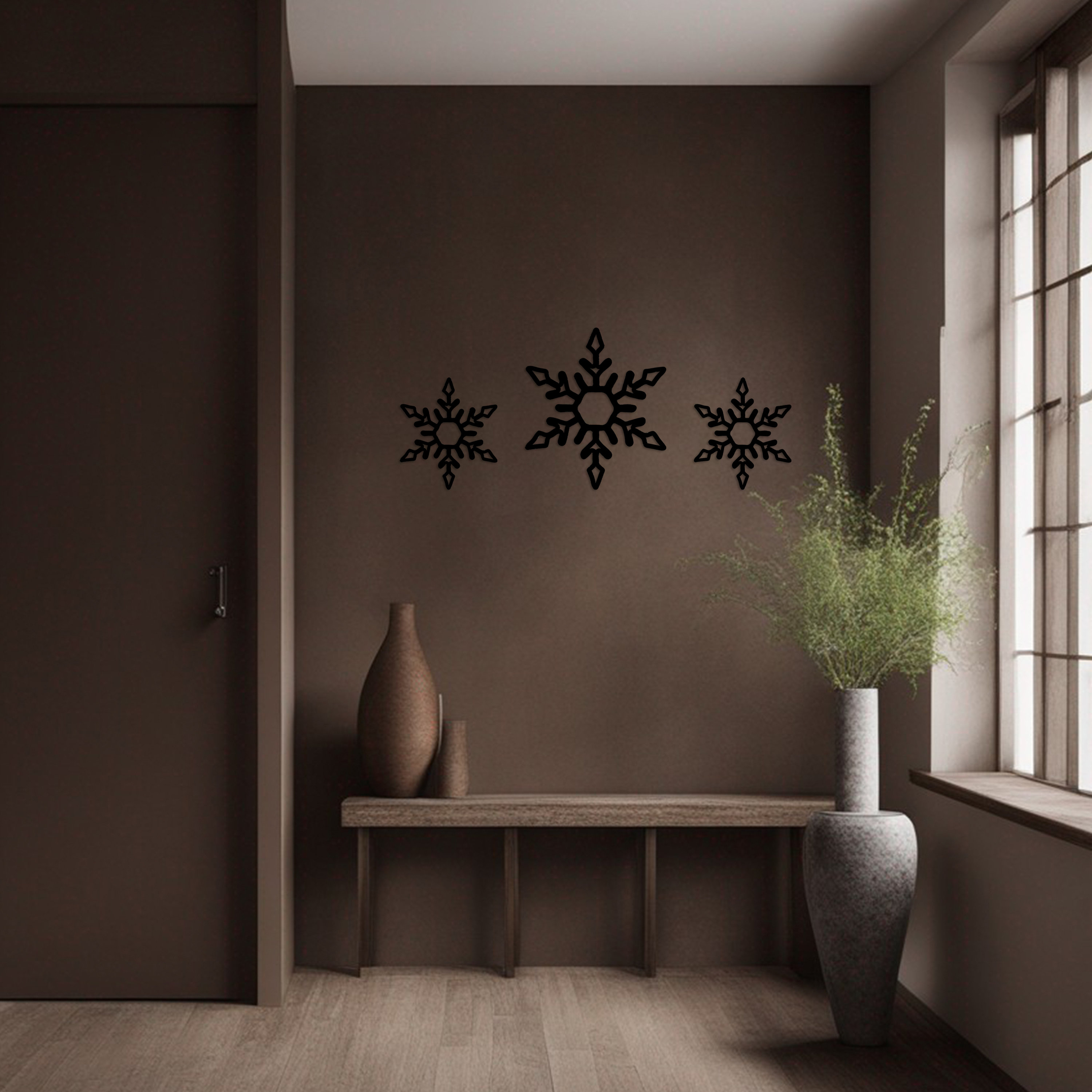 Snowflake Metal Wall Art Set of 3 Snowflakes Wall Art - Etsy