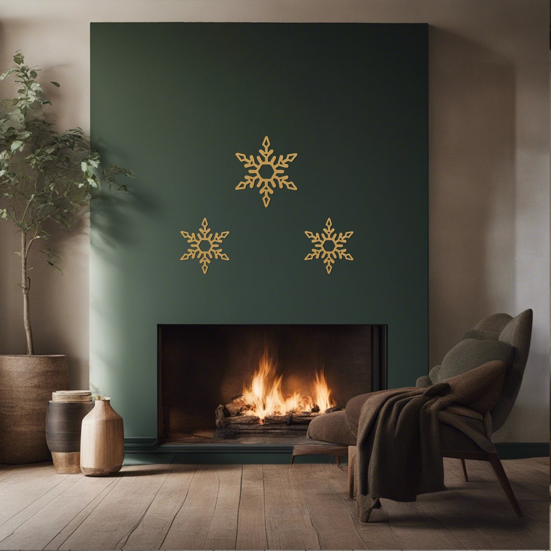 Gold Metal Snowflake Wall Decor, Snowflake Decor for Home, Christmas ...