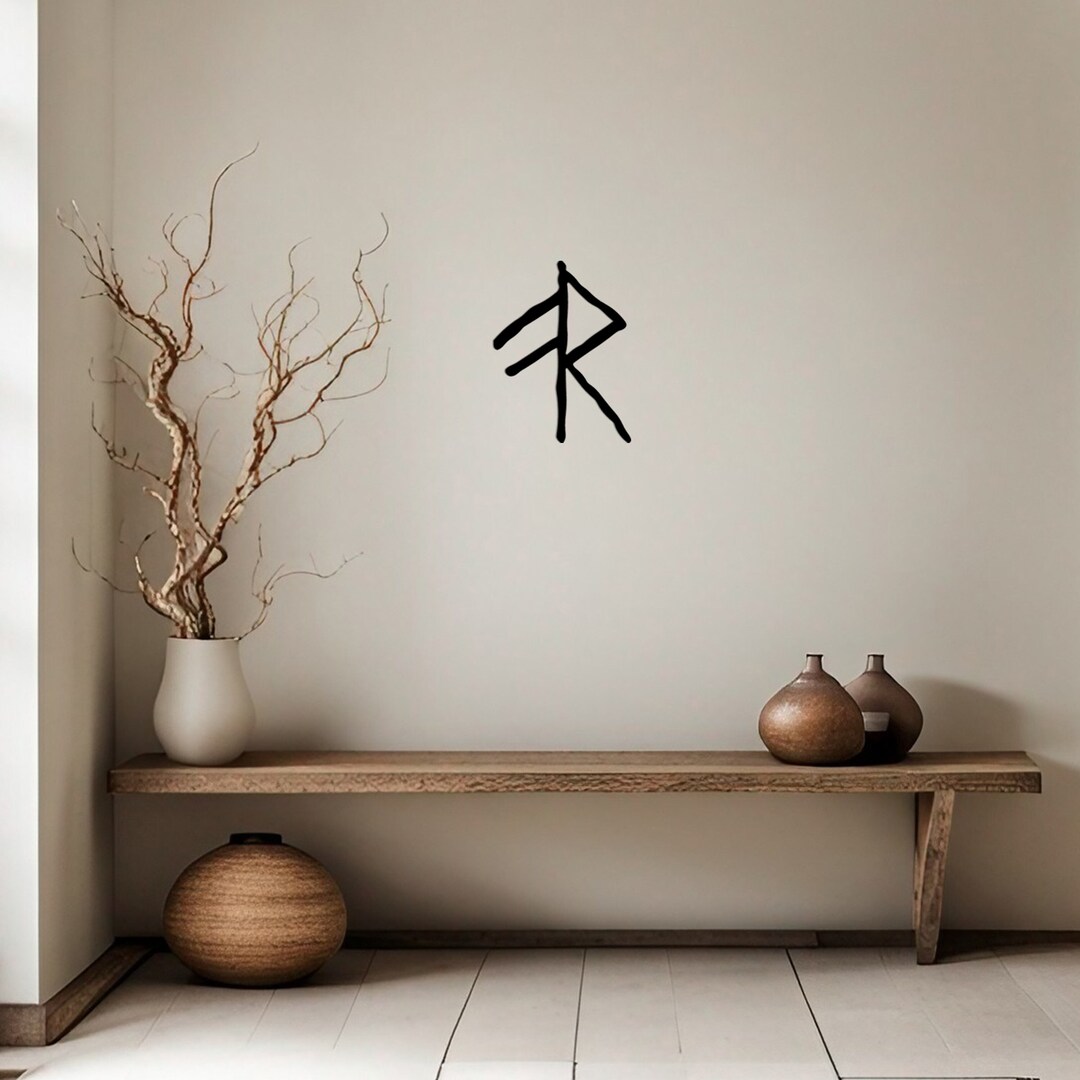 Norse Runes Metal Wall Art, Symbol of Energy Wall Decor, Nordic Viking ...