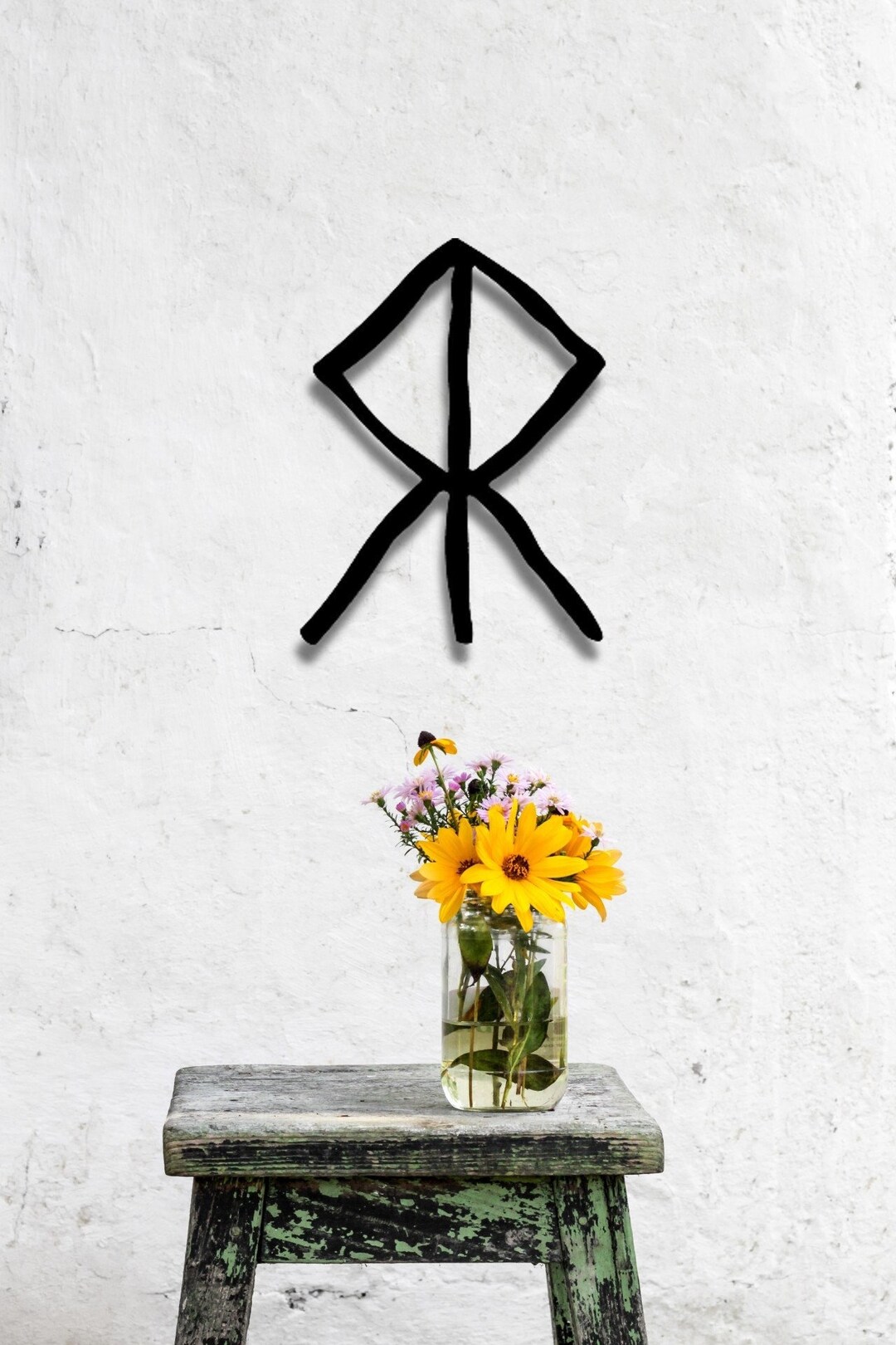 Symbol of Courage Metal Wall Decor Norse Runes Metal Wall - Etsy