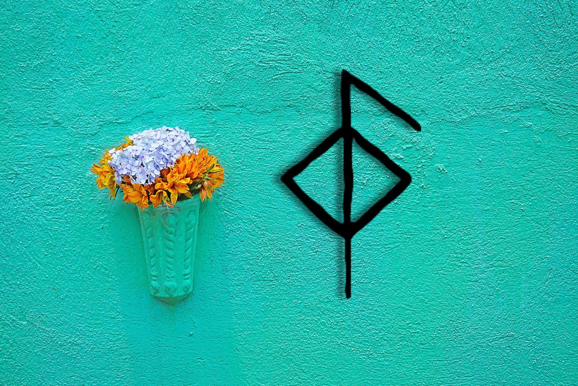 Bind Rune for Good Health Viking Health Symbol Norse Wall | Etsy