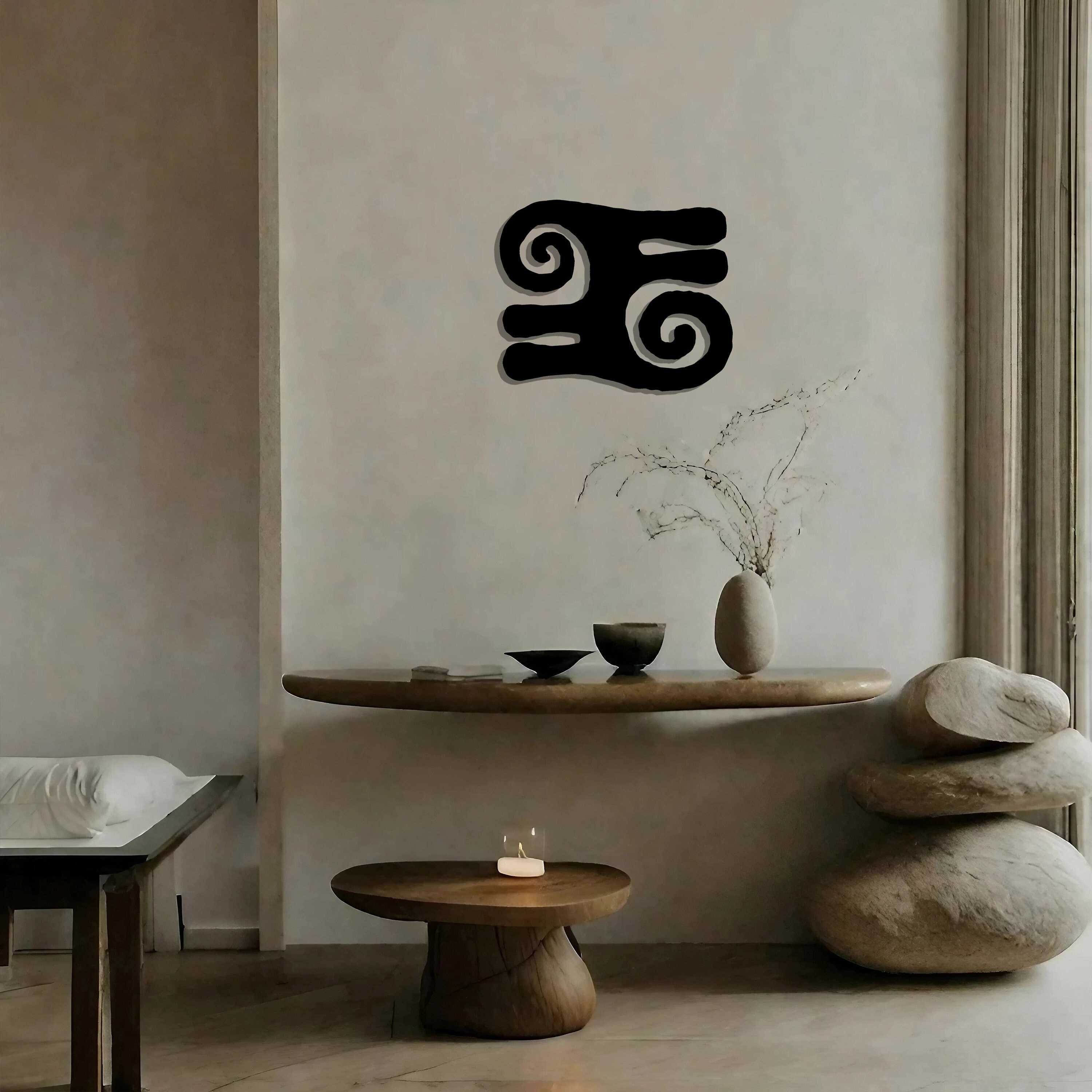 Adinkra Symbol for Bravery Metal Wall Art, Bravery and Valor Symbol ...