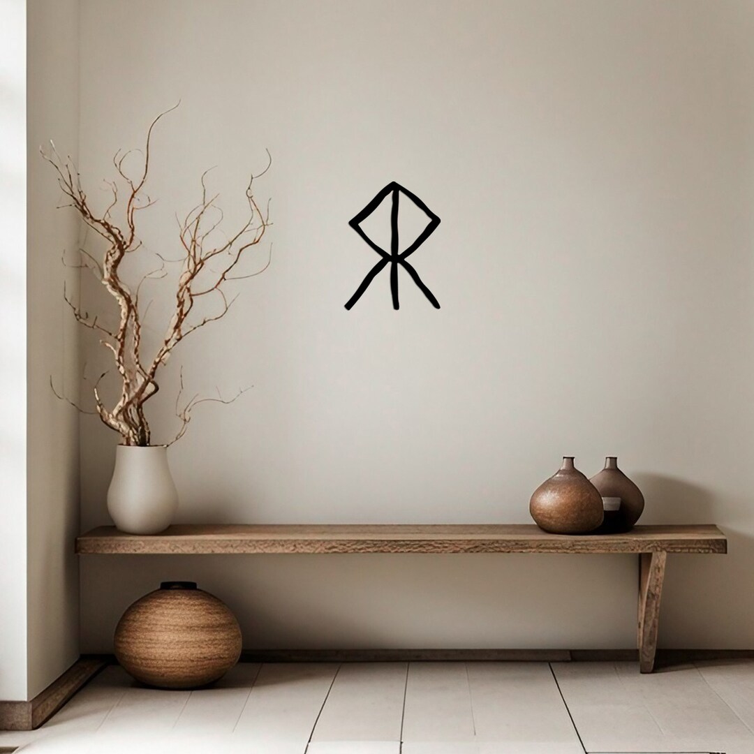 Symbol of Courage Metal Wall Decor, Norse Runes Metal Wall Art ...