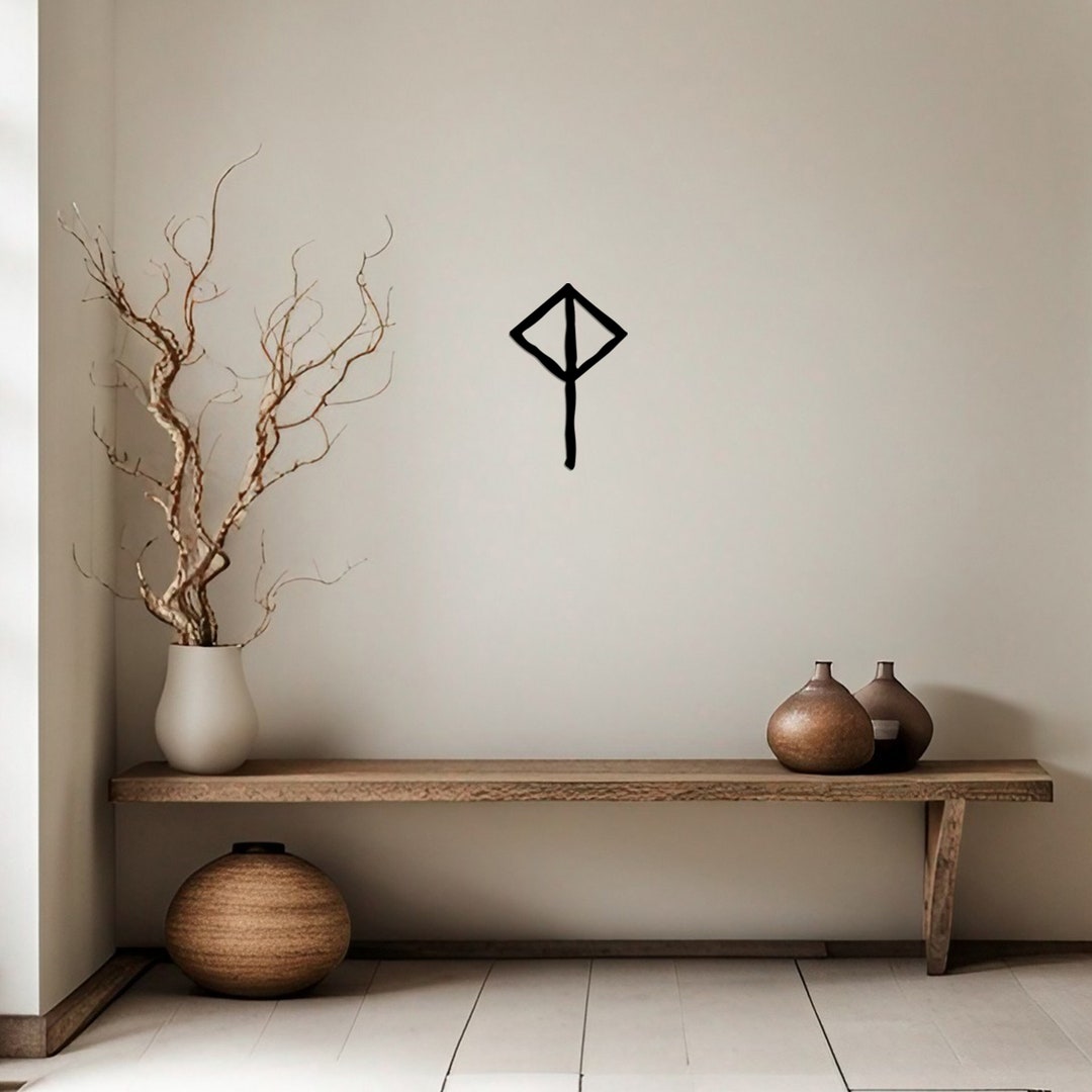 Bind Rune for Protection Metal Wall Decor, Viking Decor Metal Art ...