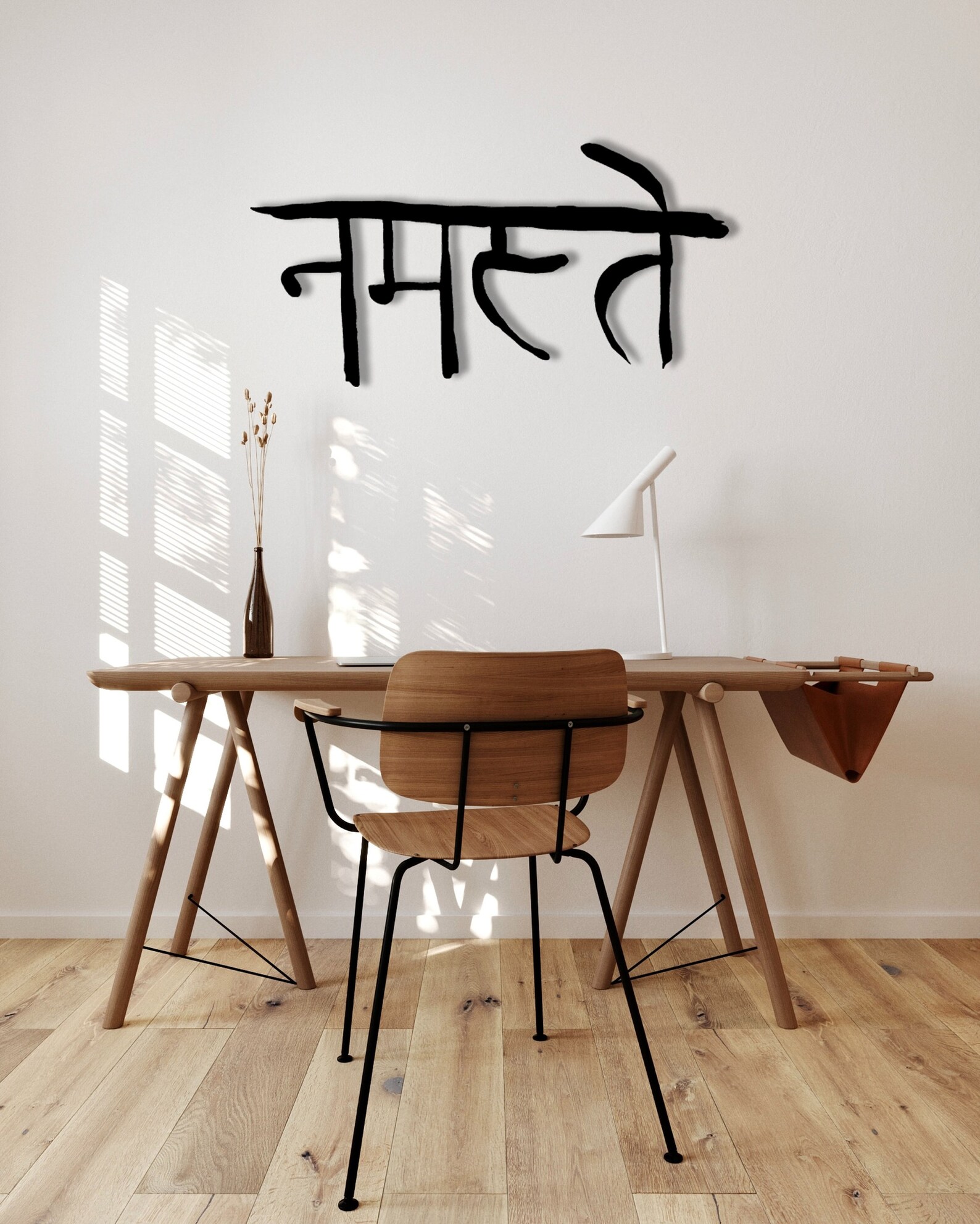 Sanskrit Namaste Metal Wall Sign Namaste Metal Wall Art | Etsy