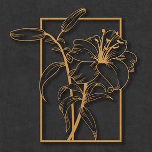 3 Set Gold Flower Large Metal Wall Art Gold Flower Wall Art - Etsy