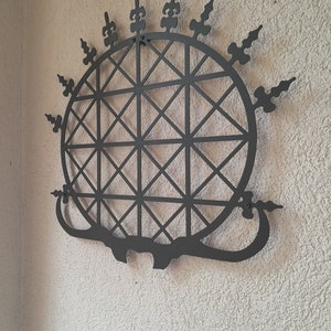 Hittite Sun Disc Metal Wall Art, Ancient Wall Art, Metal Sun Art, Black ...