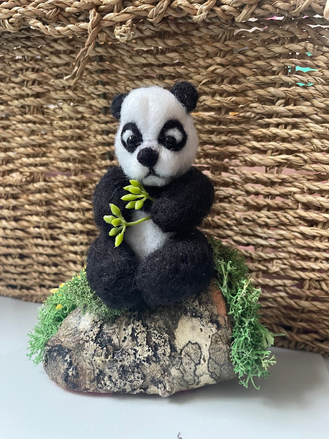 Panda Wool Needle Felted Original by Tanya Beck - Etsy