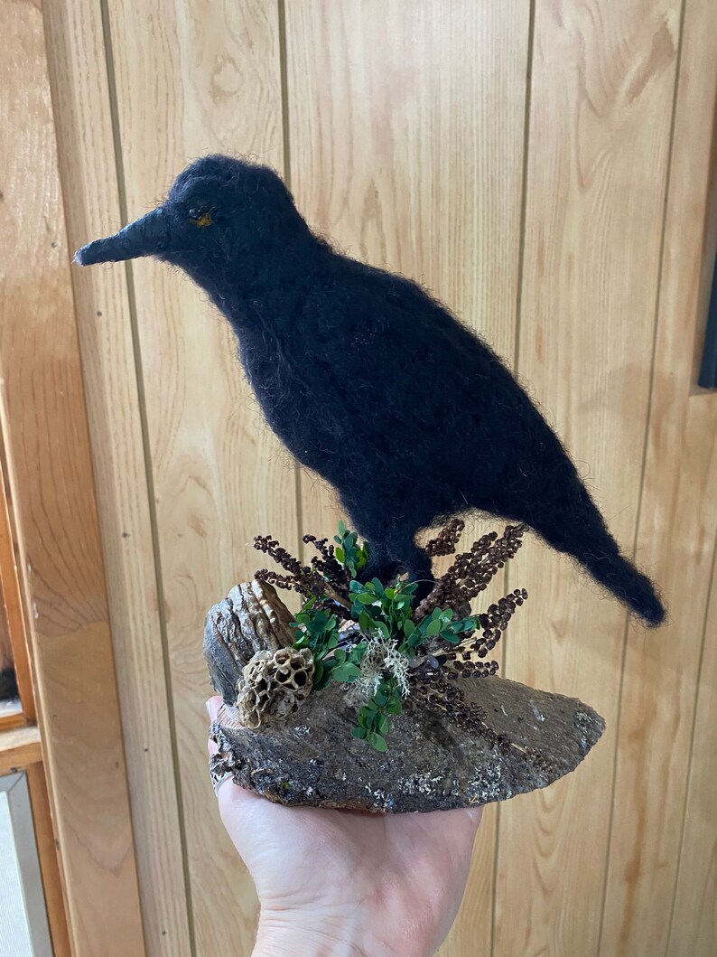 Black Crow Needle Felted Realistic Size made in Nova - Etsy