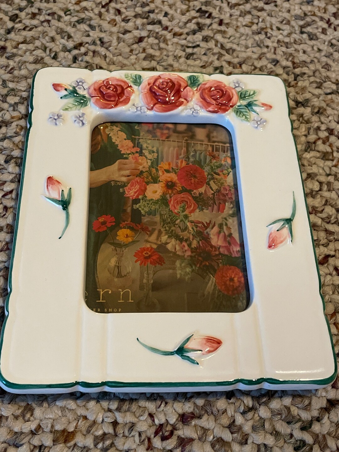 Mary Ann Baker Ceramic Picture Frame. Handcrafted Porcelain Ceramic ...