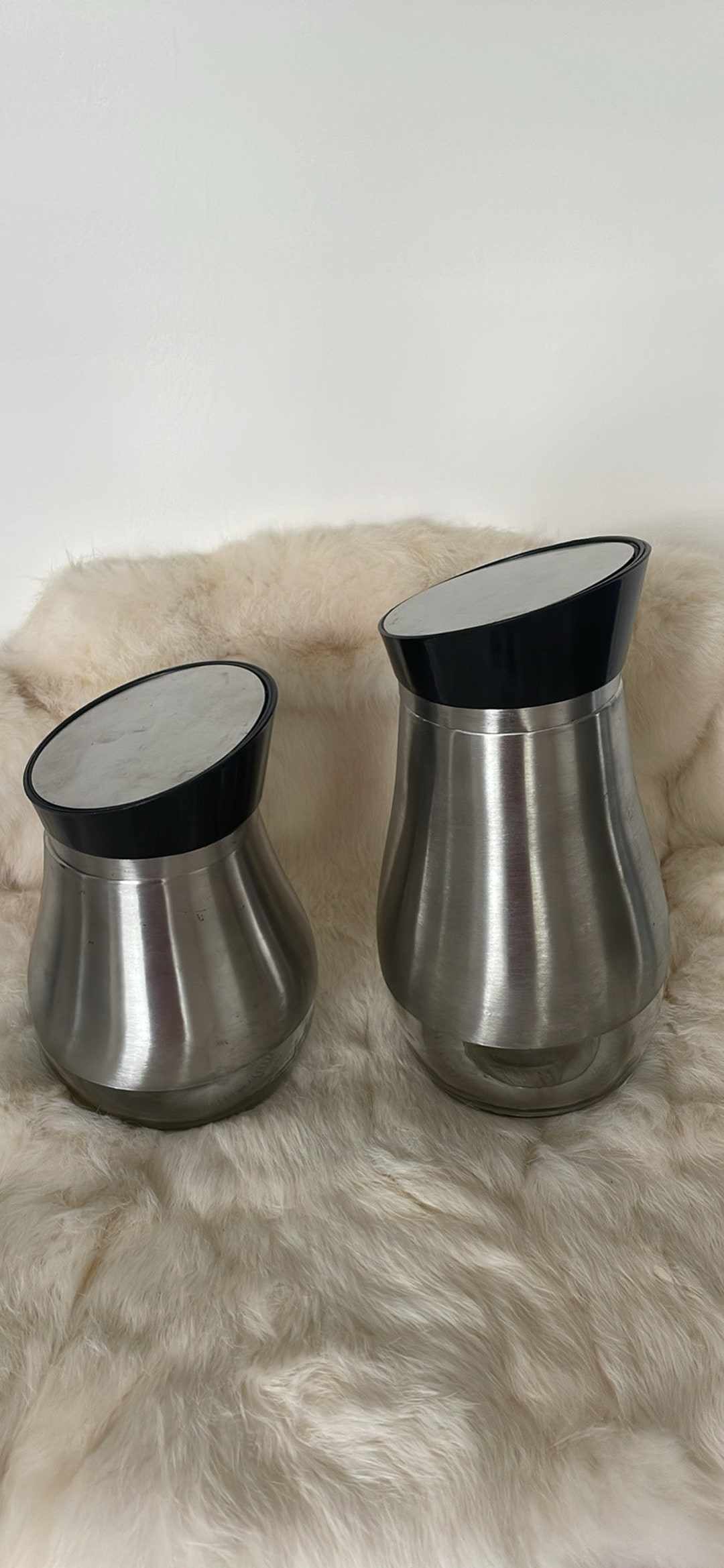 Vtg Stainless Steel Canisters With Pour Spout - Etsy