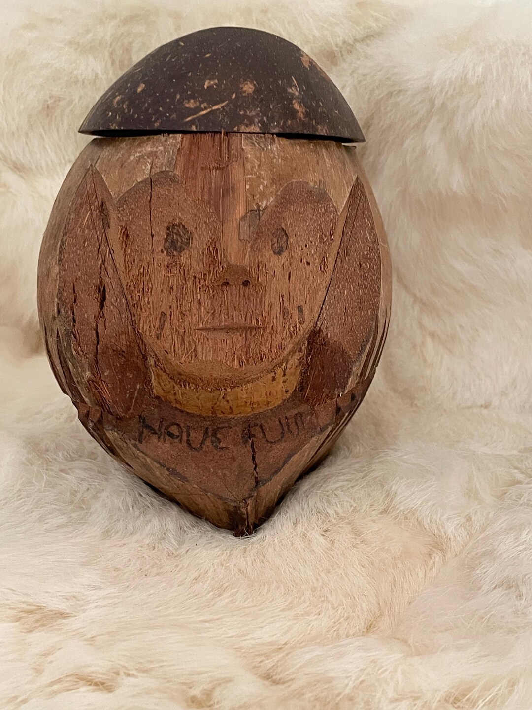 Real Coconut Drink Holder. Monkey Face. Have Fun. - Etsy