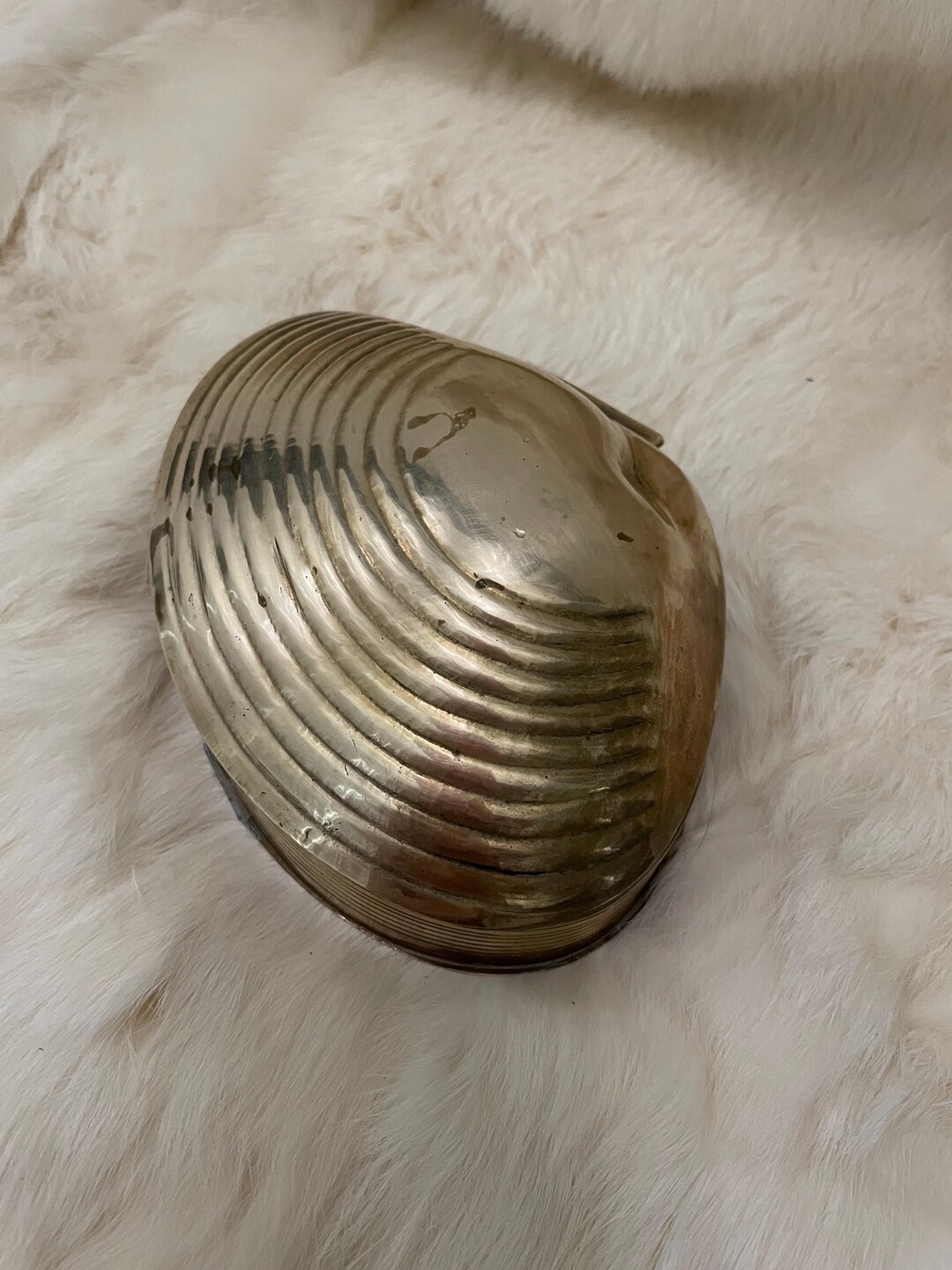 Vtg Brass Clam Shell Trinket Box. Broken Hinge. Made in India. - Etsy
