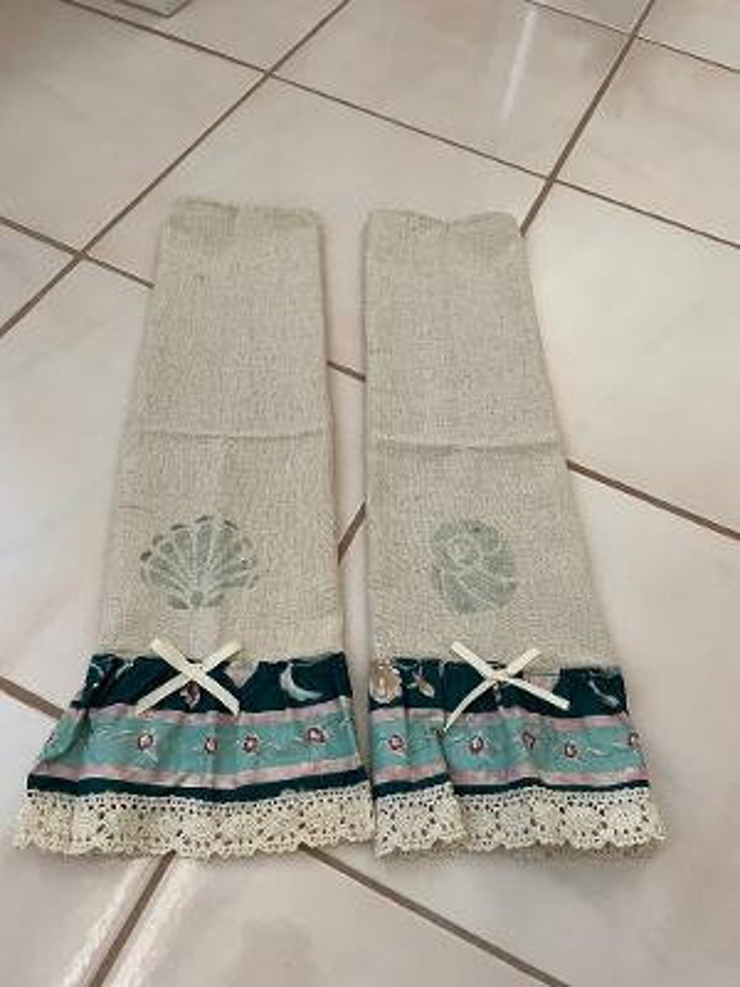 Shell Accent Display Fabric Towels - Etsy