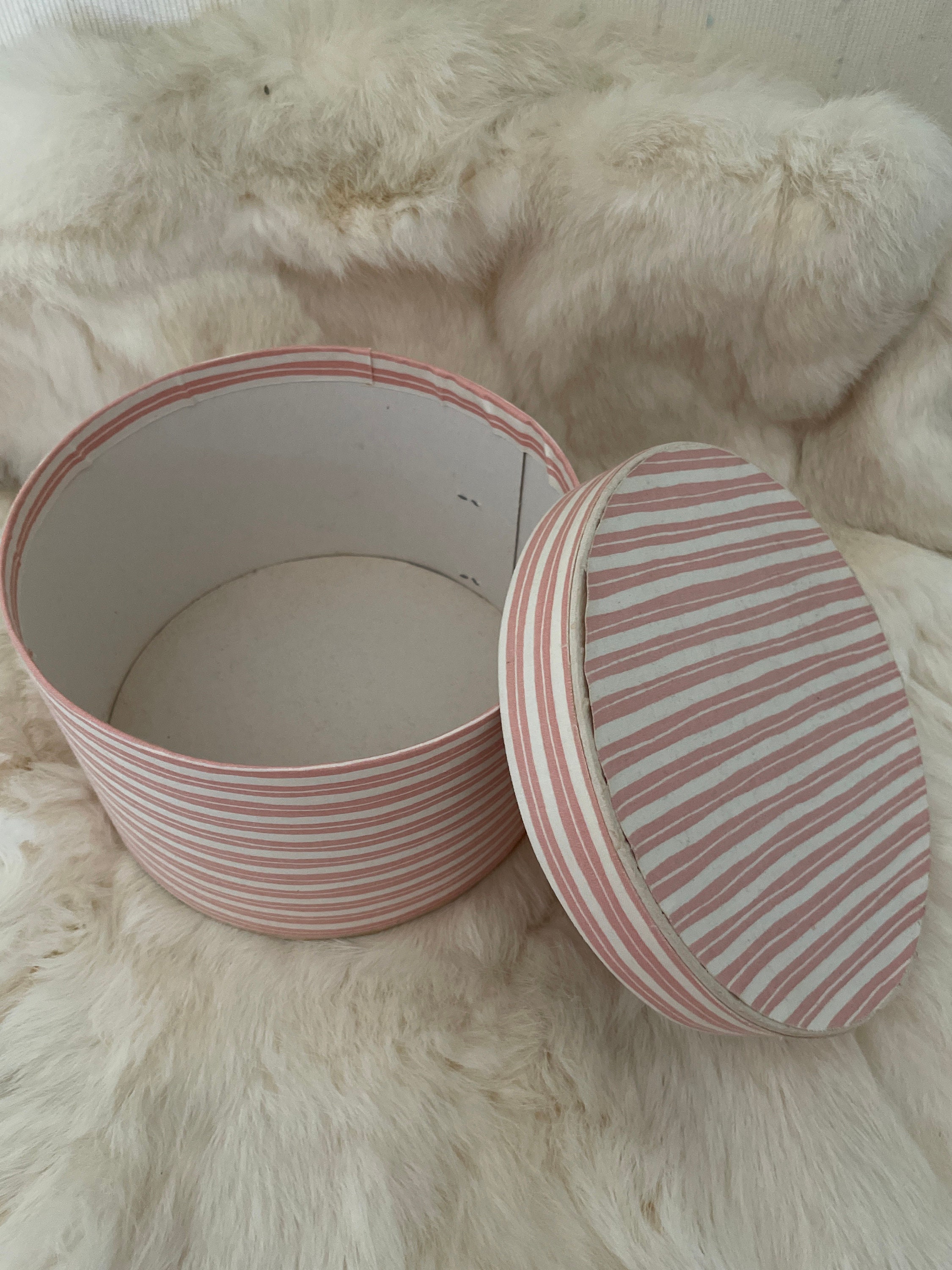 Vintage Fabric Covered Round Storage Box - Etsy