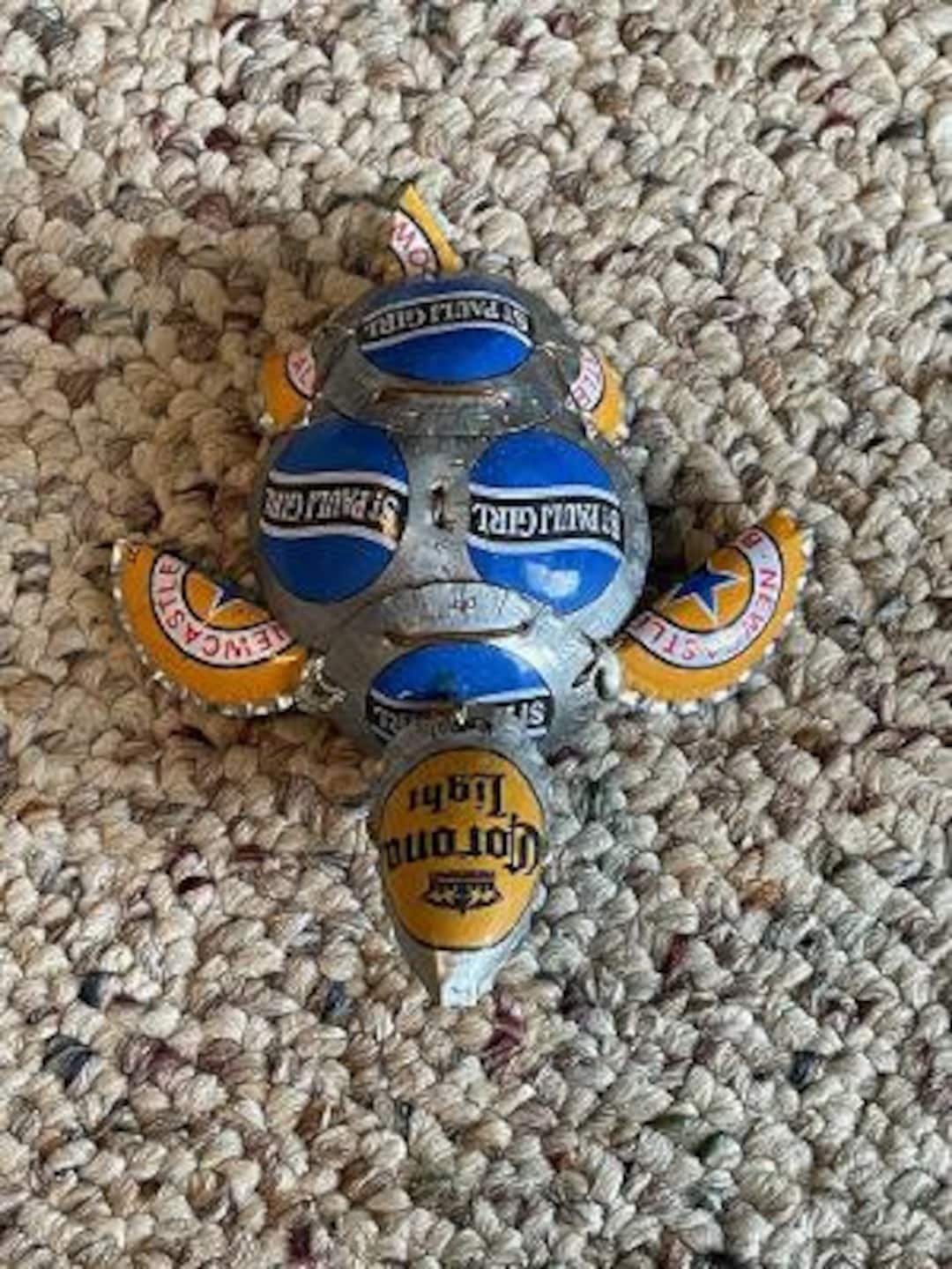 Small Turtle Made With Beer Bottle Tops - Etsy