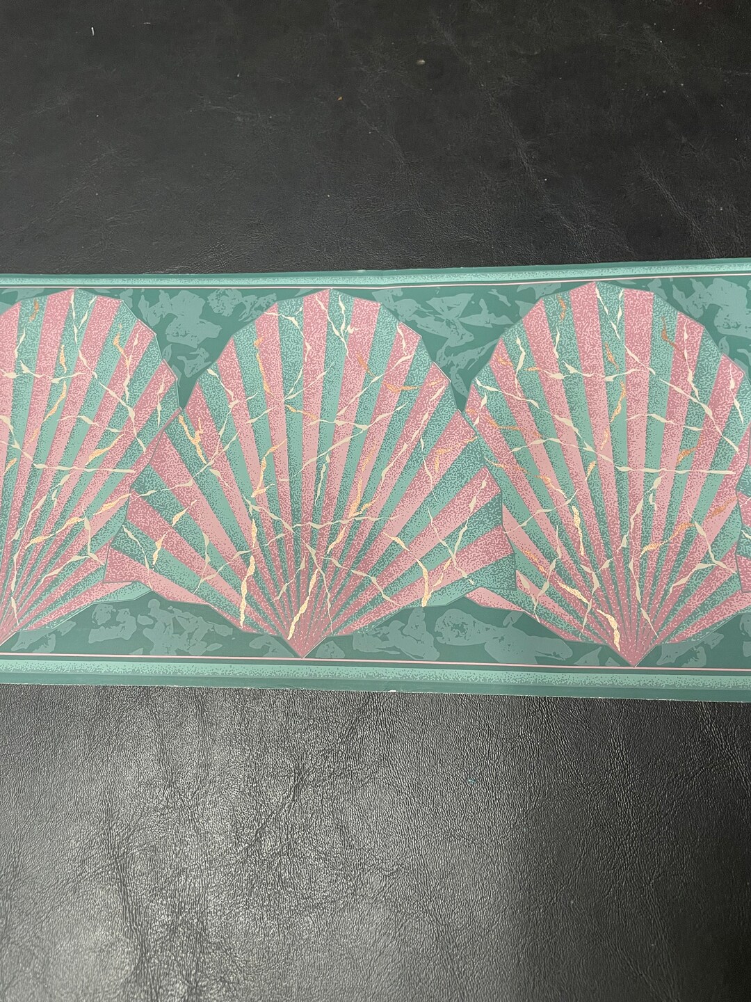 Green Wallpaper Border With Shells - Etsy