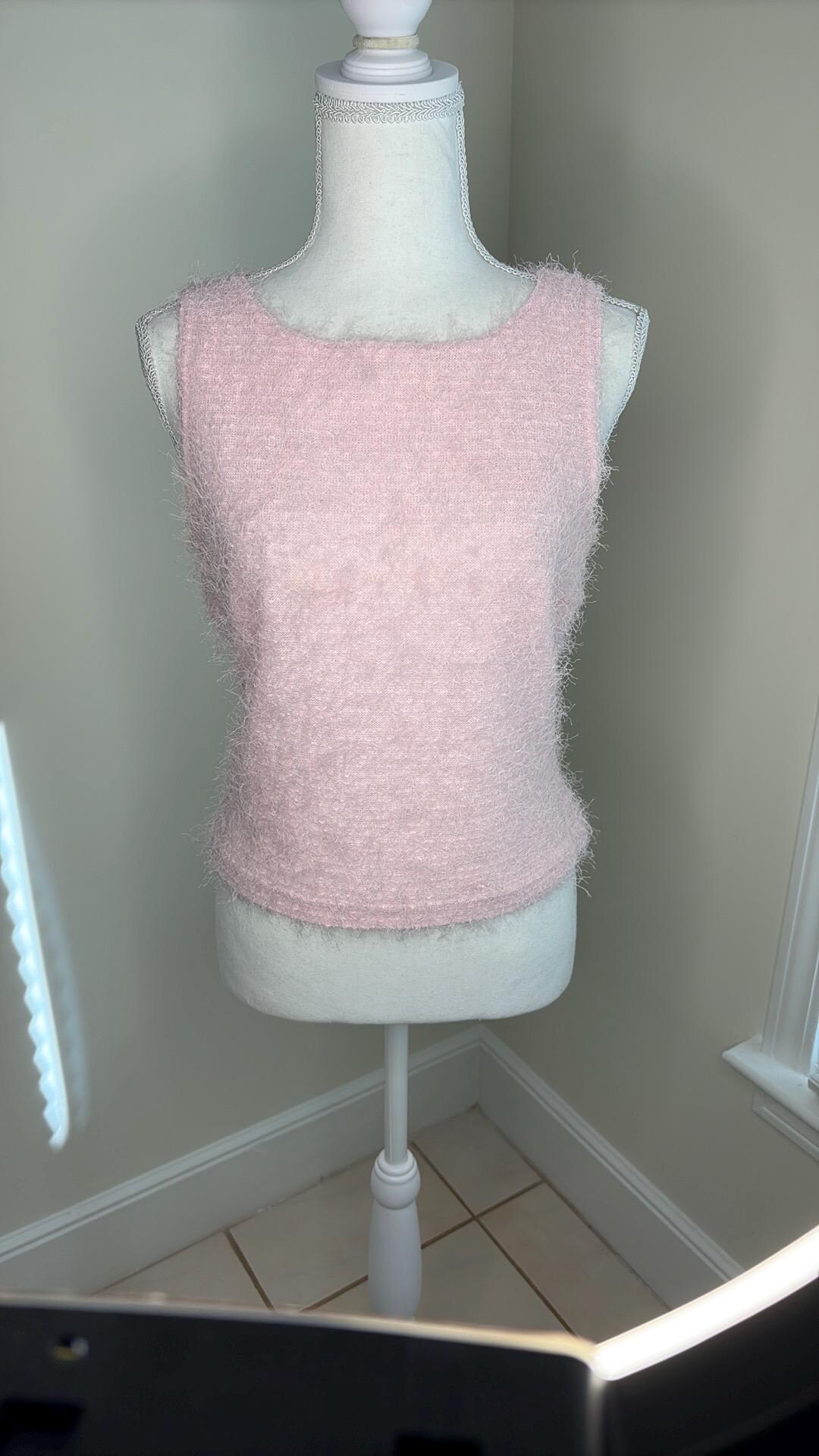 Vintage Byer Too Pink Sleeveless Fuzzy Top. Size 11 - Etsy