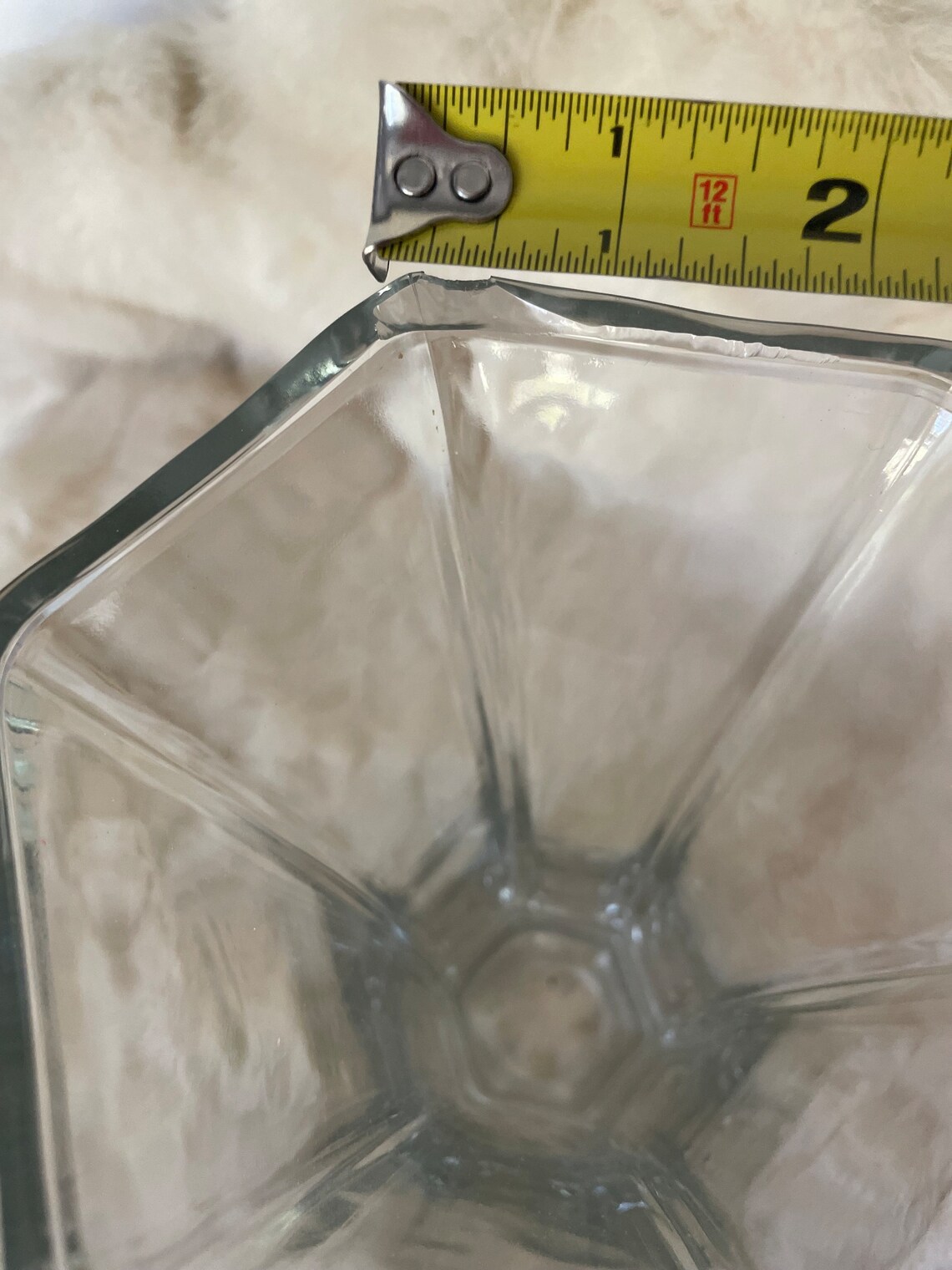 9” Glass Vase. Six Sided. - Etsy