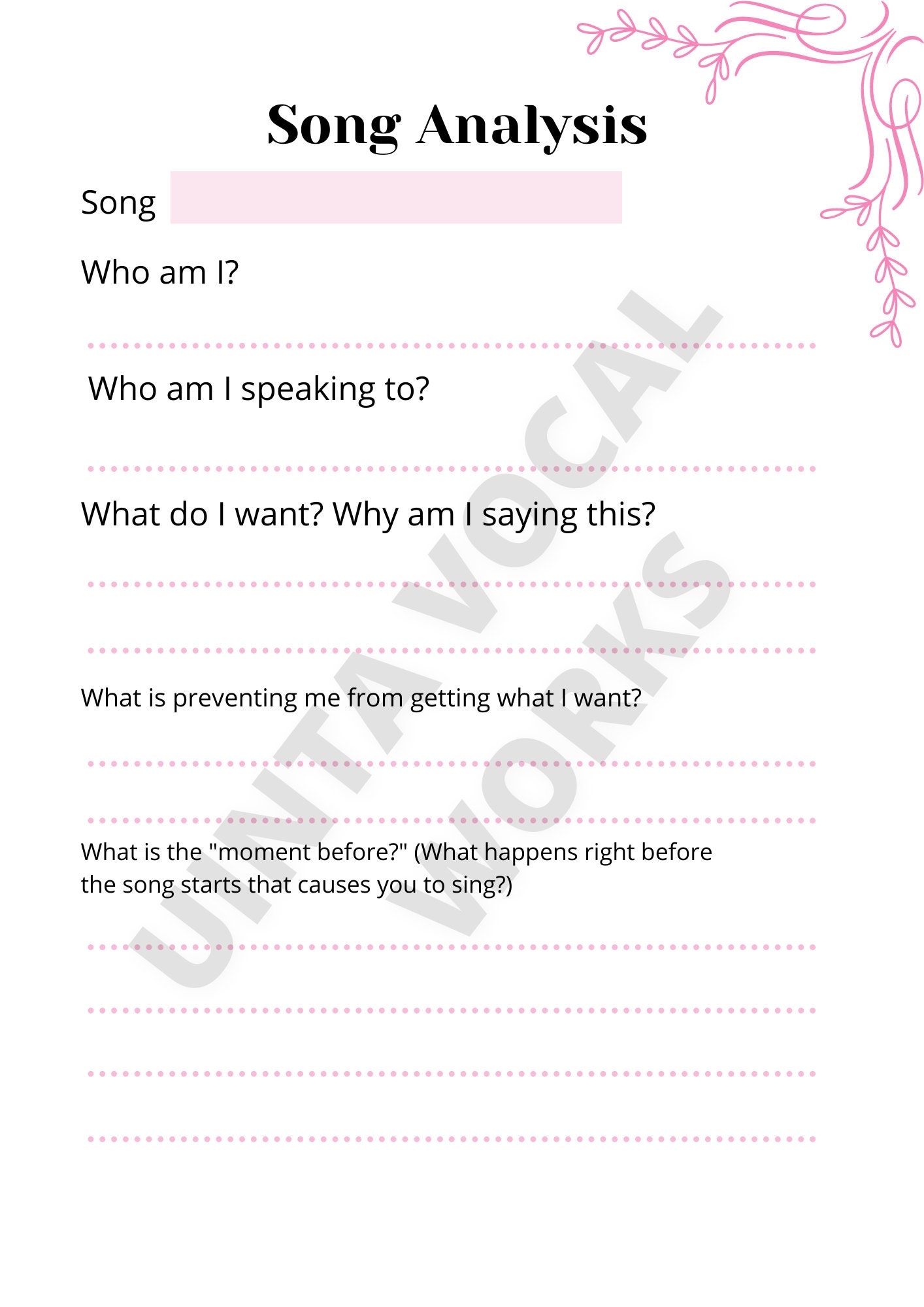 Voice Lessons Practice Journal-pink - Etsy