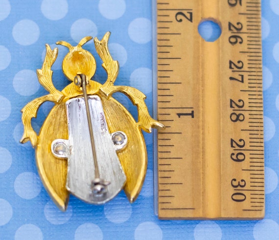 Vintage Colorful Scarab Brooch - M25 - Gem