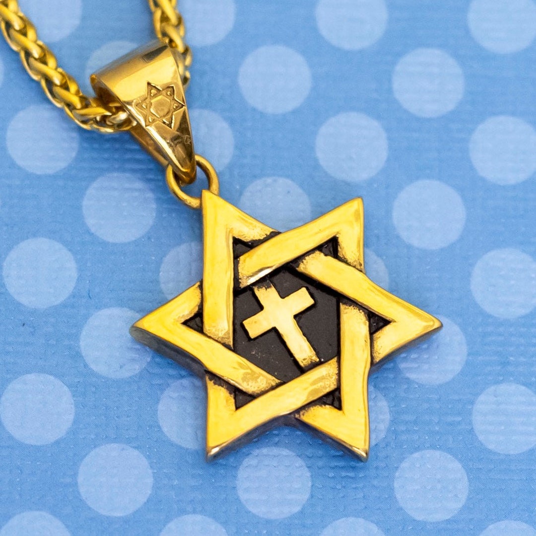 20 Inch, Vintage Jewish Star of David Gold Plated Necklace - M32 - Etsy