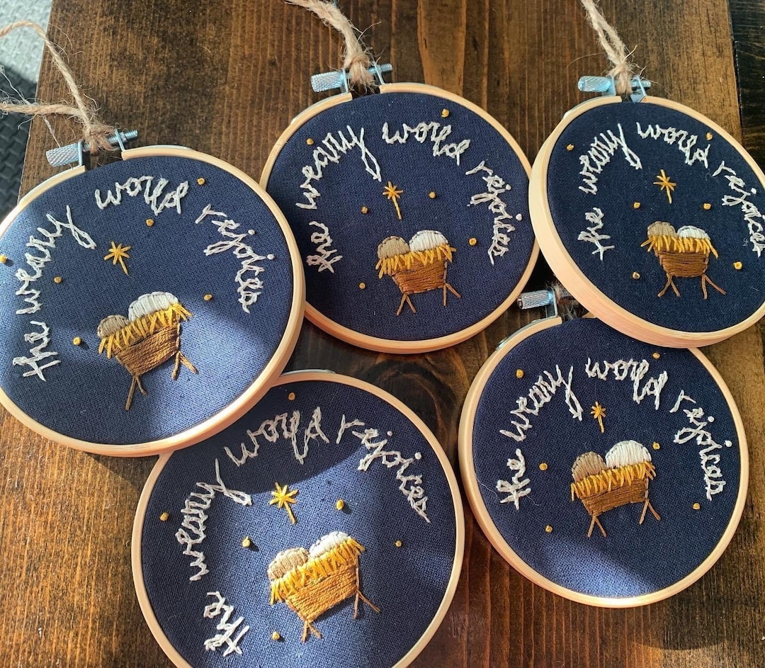 Embroidered Nativity Christmas Ornament - Etsy