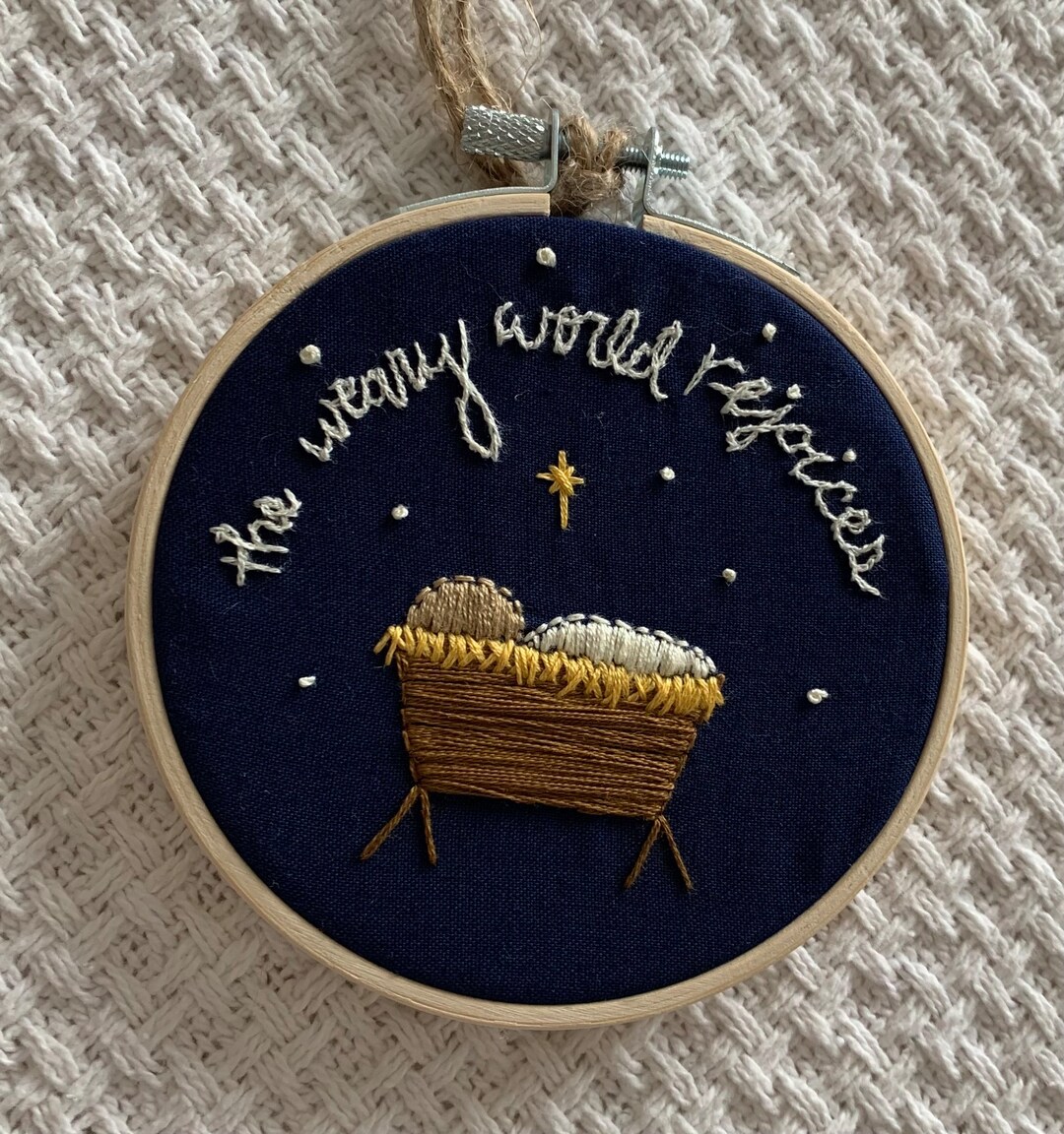 Embroidered Nativity Christmas Ornament - Etsy