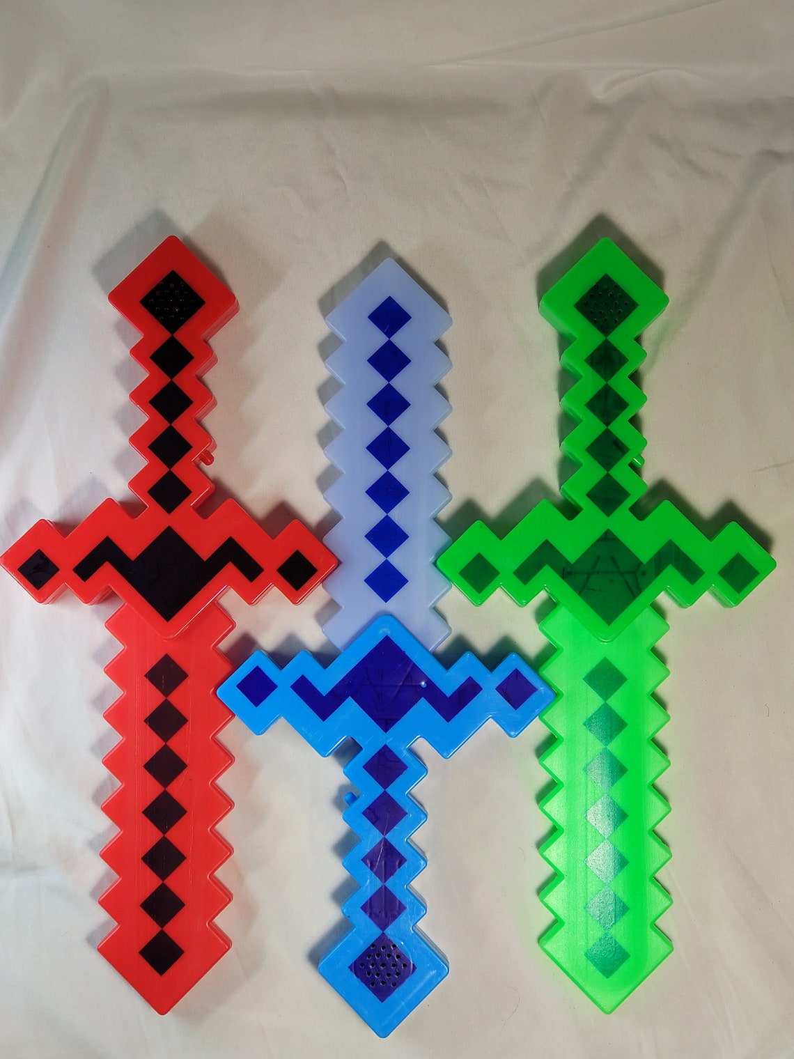 Light up 8-bit Pixel Diamond Sword LED Flashing - Etsy