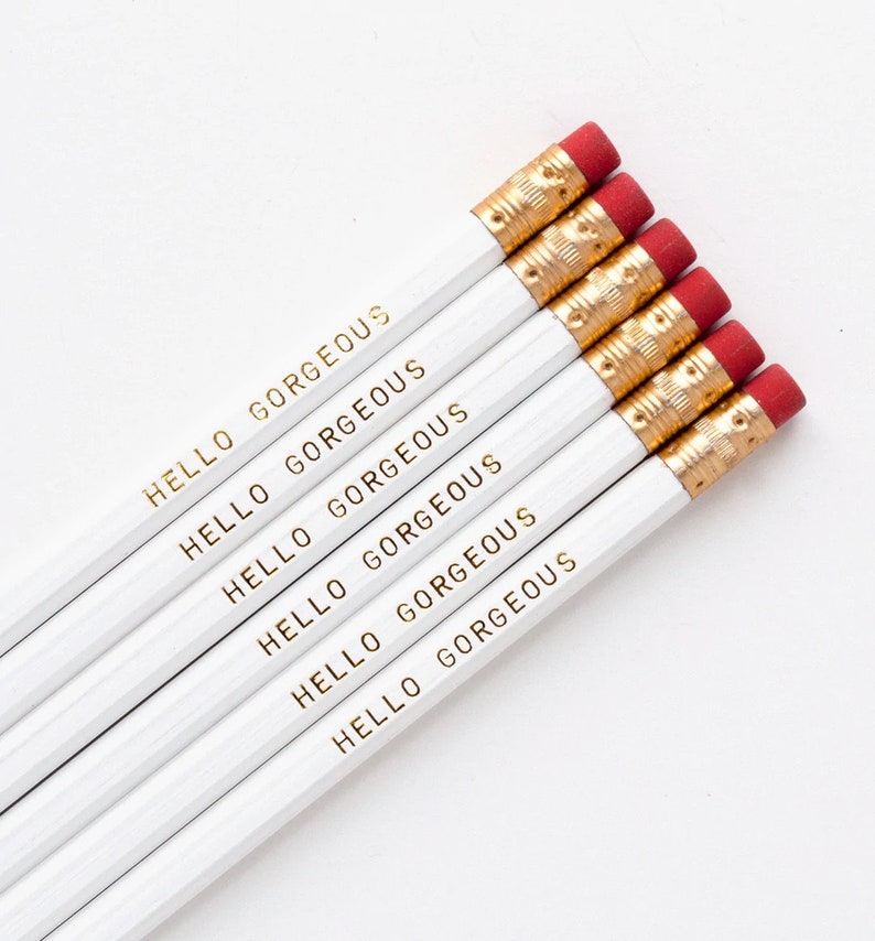 Motivational Pencils Set Quotation Pencils White Pencil Set Writing ...