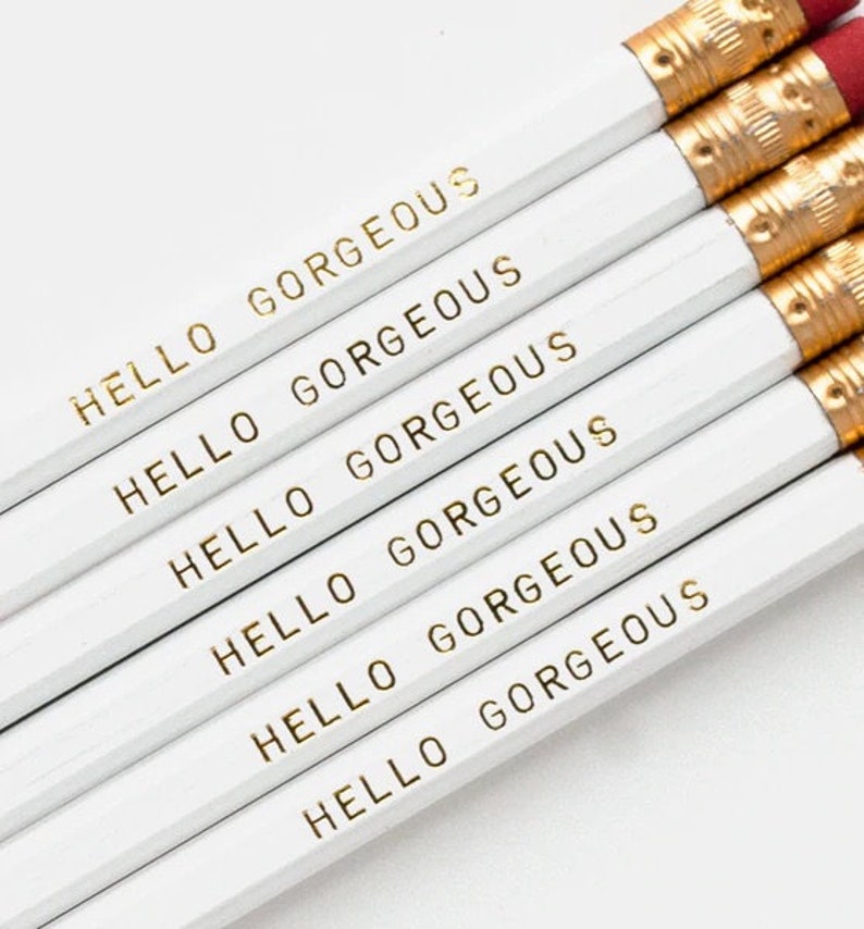 Motivational Pencils Set Quotation Pencils White Pencil Set Writing ...